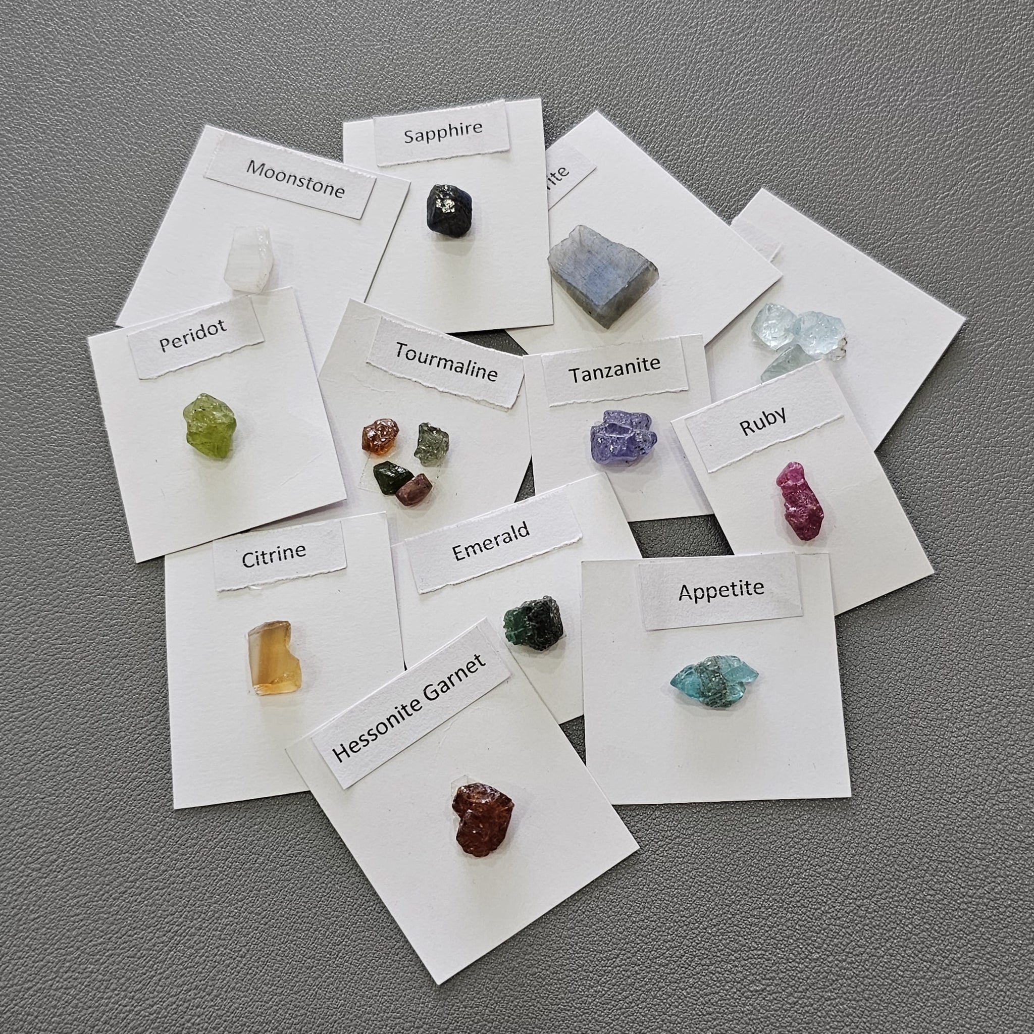 12 set of Natural Rough stones | Labeled Cards for $35 – The ...