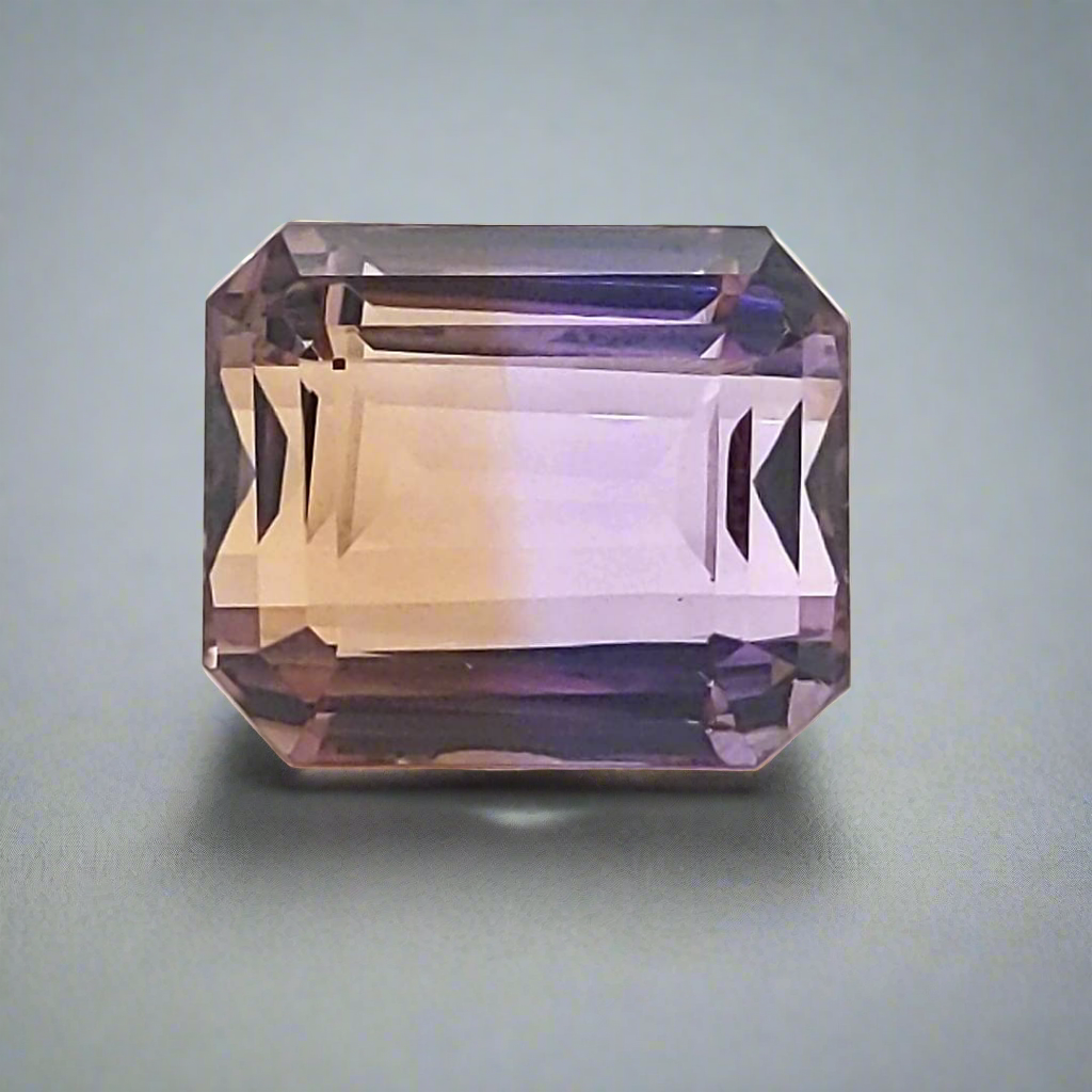 Natural Big Size Ametrine Bolivia Faceted | Rectangle Shape | Size: 20 ...