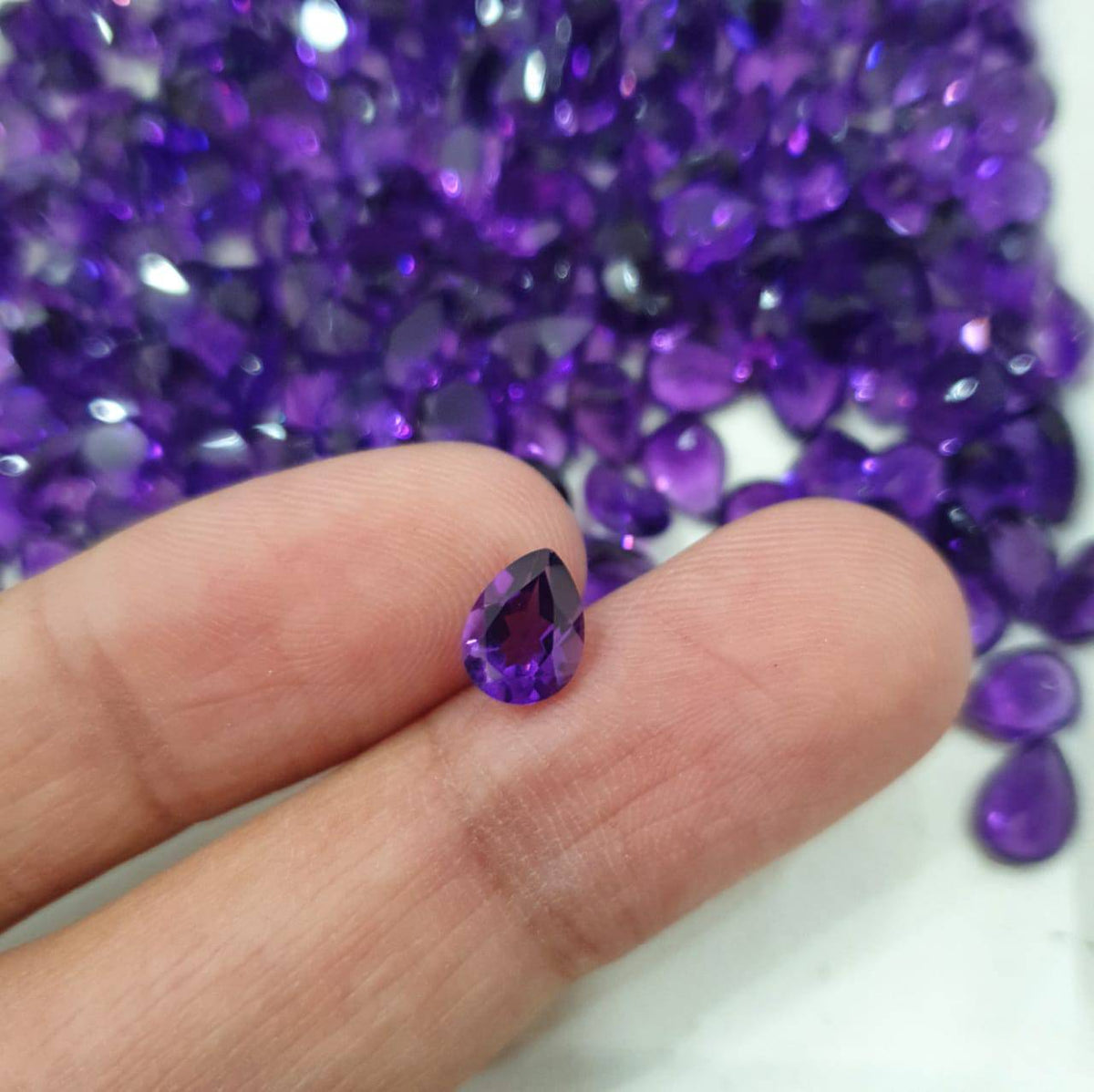 12 Pcs Amethyst Pears 8x6mm | Top Quality Calibrated Size – The ...
