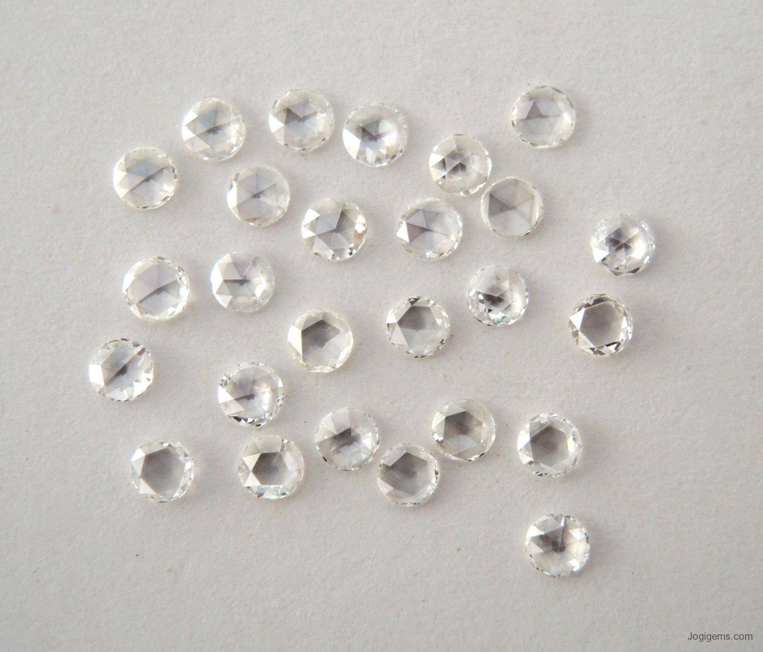15 pcs Rose Cut Flat Diamonds Untreated and Natural – The LabradoriteKing
