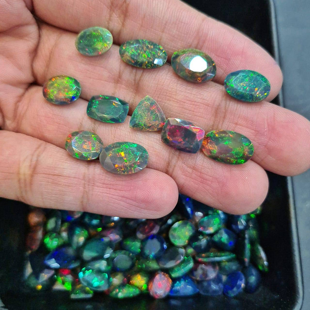 Faceted Black Opal | Top Quality 11-14mm Sizes – The LabradoriteKing